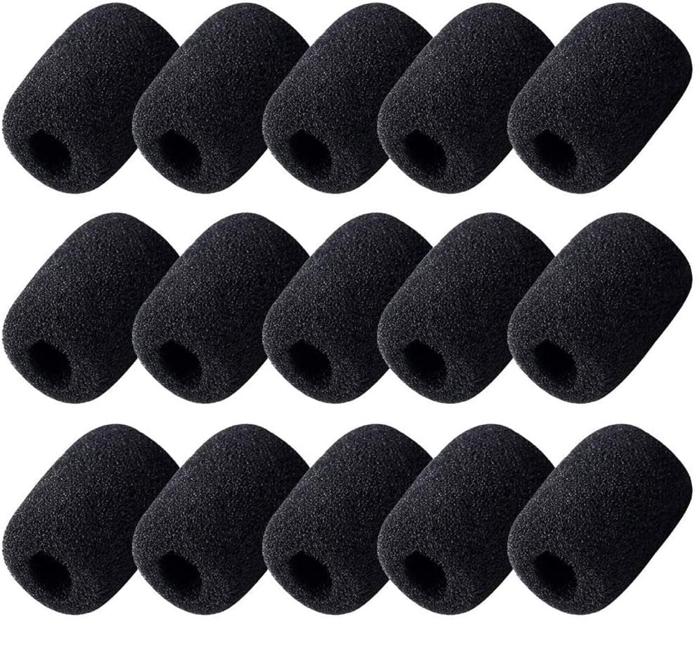 15 Pcs Foam Mic Cover Set,Handheld Microphone Windscreen,Headset ...