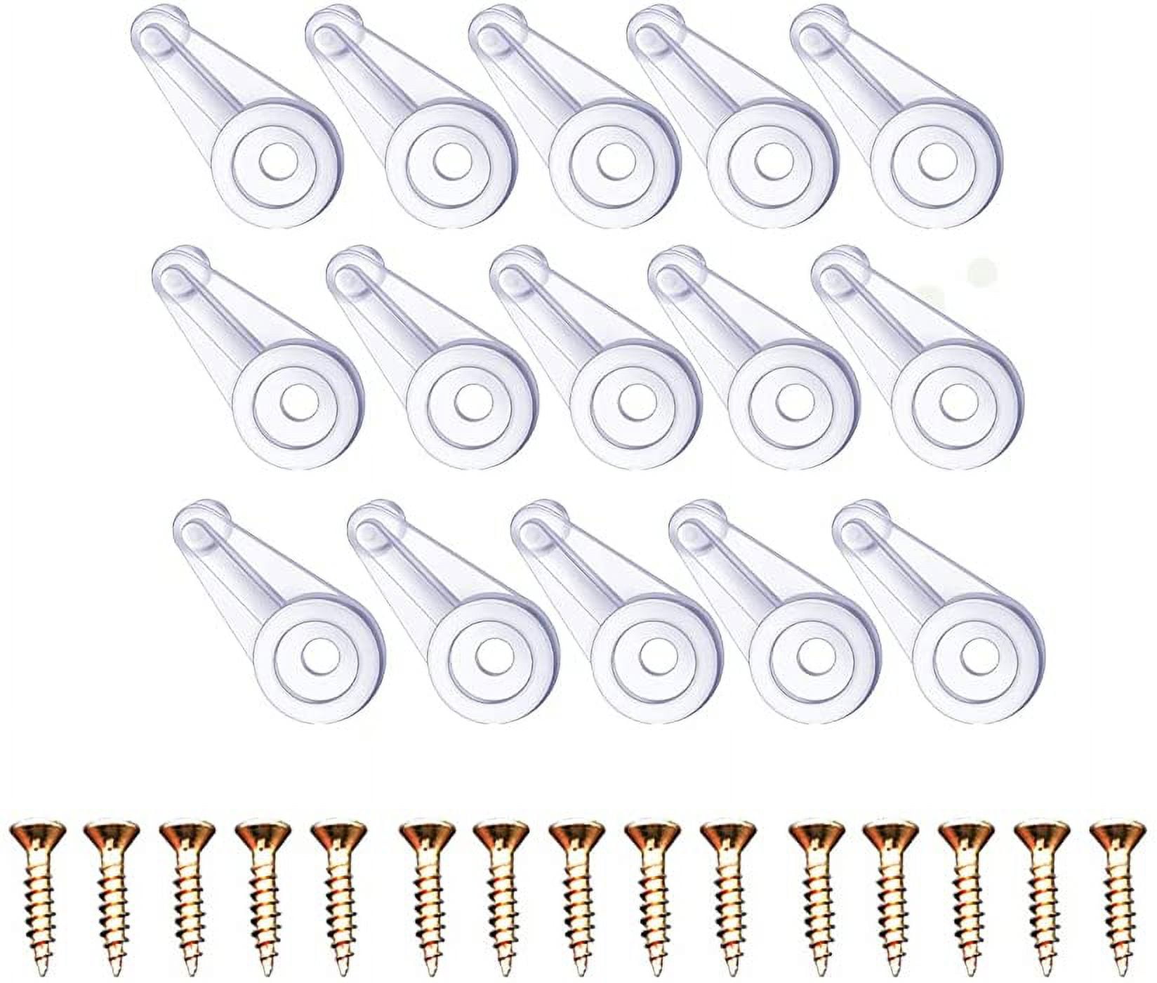 15 Pcs Glass Retainer Clips Kit with Screw,Glass Clips for Cabinet ...