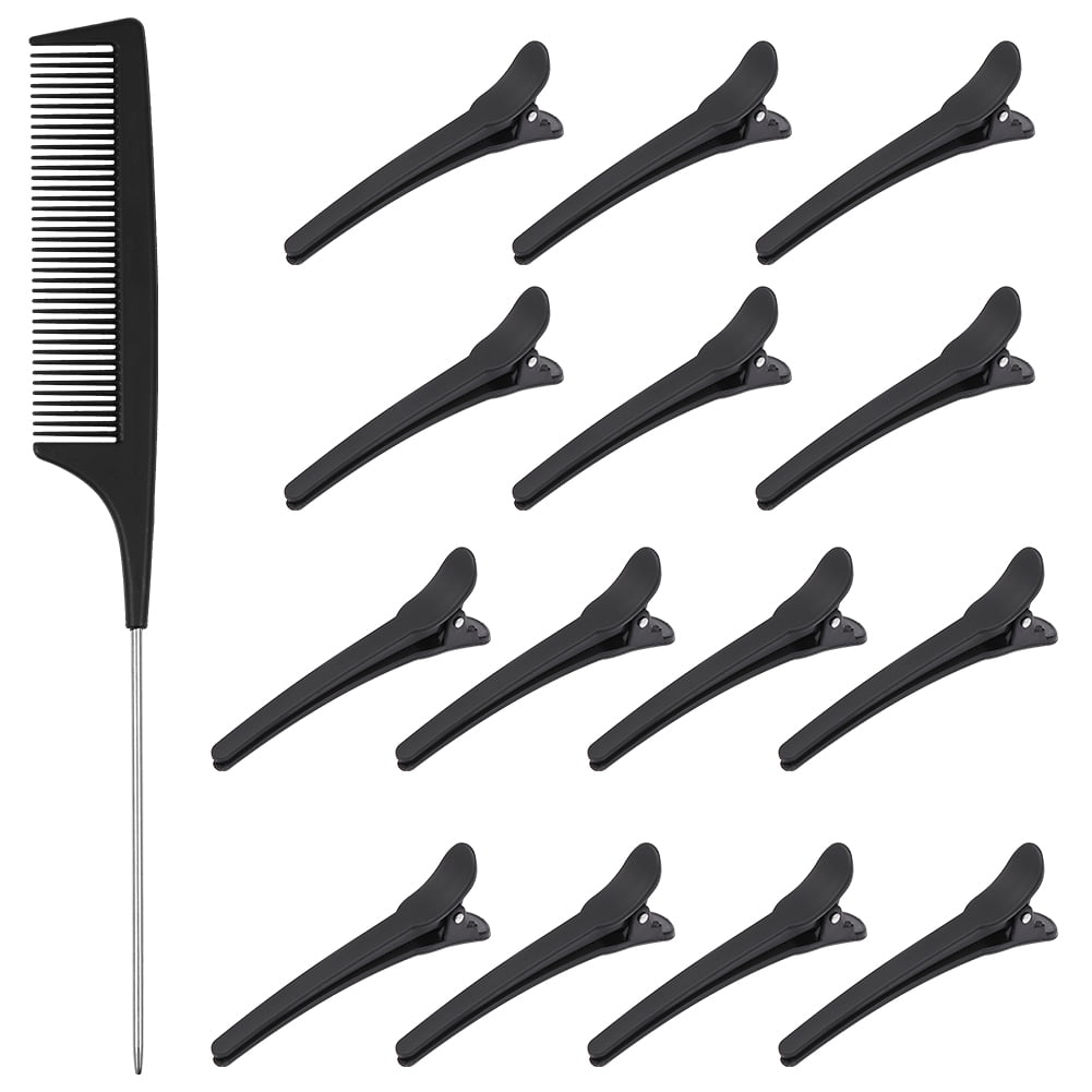 15 Pcs Hair Clips for Styling and Sectioning, Black Hair Clips for ...