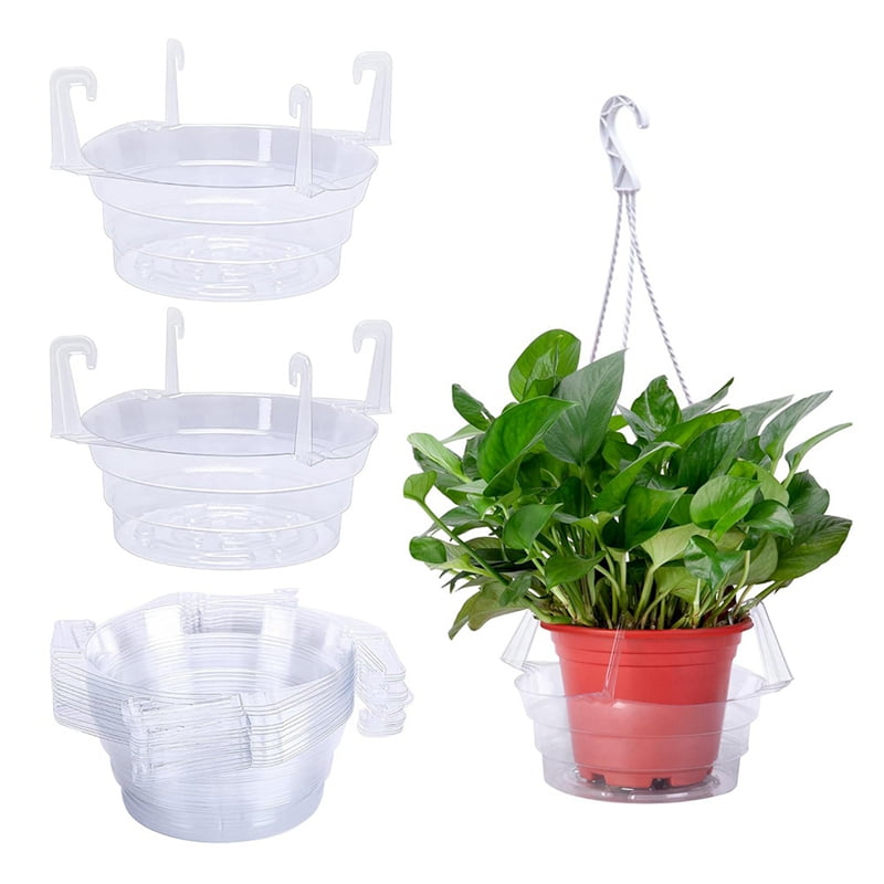 15 Pcs Hanging Plant Water Catcher-8 Inch Clear Plastics Plant Water ...