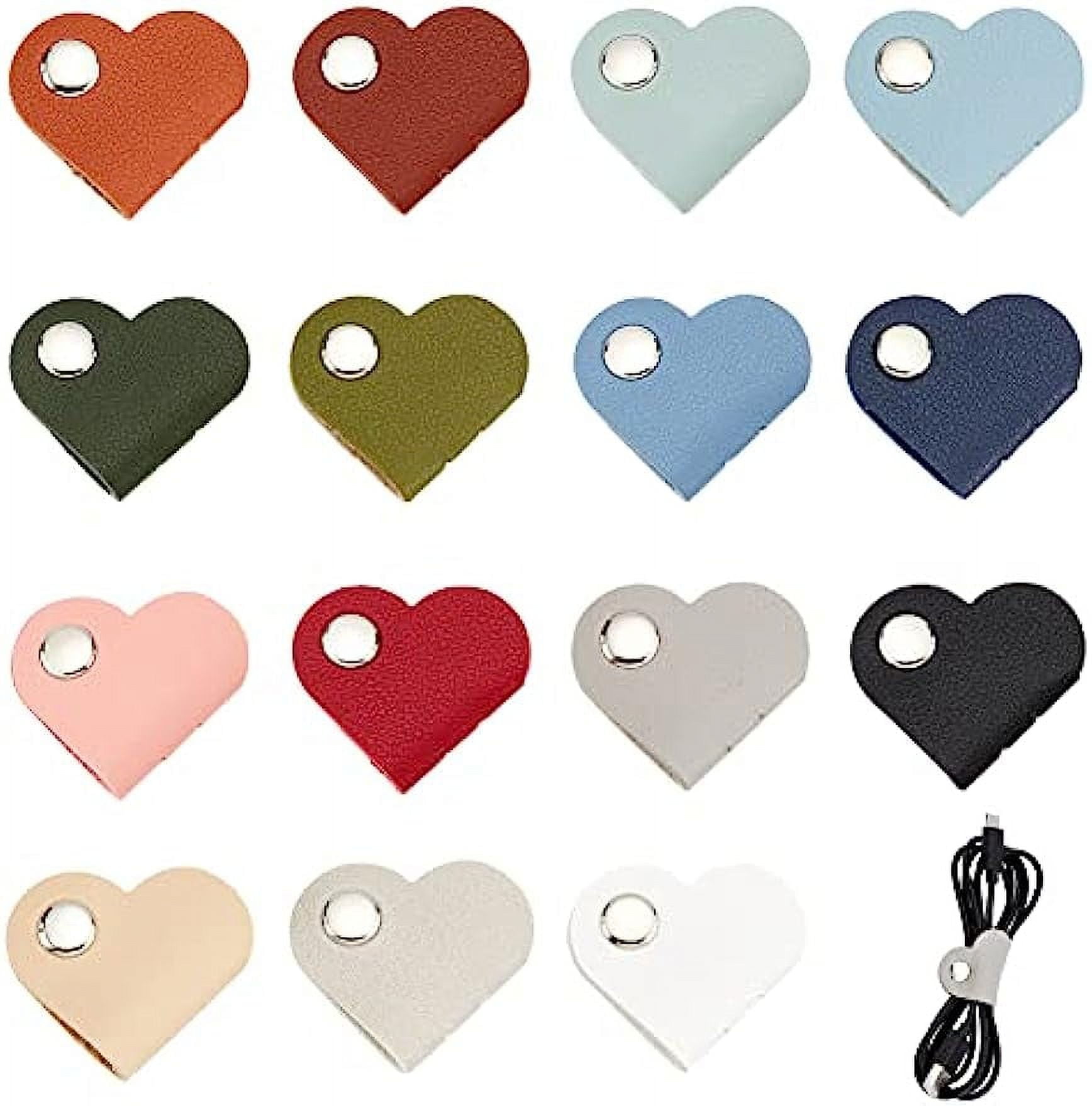 15 Pcs Heart Cord Organizer Cord Keeper Earbud Holder Headphone Cable ...