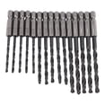 15 Pcs High Steel Drill Bits Set Nitrogen Hex Shank for 3mm 4mm 5mm ...