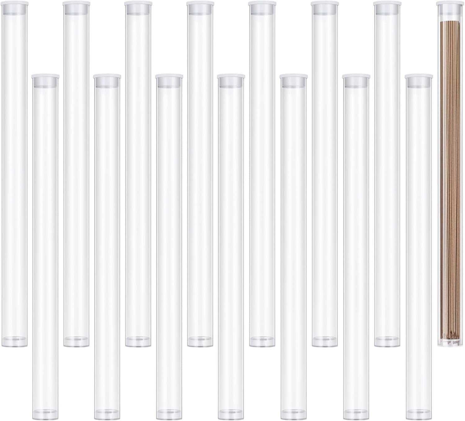 15 Pcs Incense Tube Clear Acrylic Incense Storage Tube Transparent Tube ...