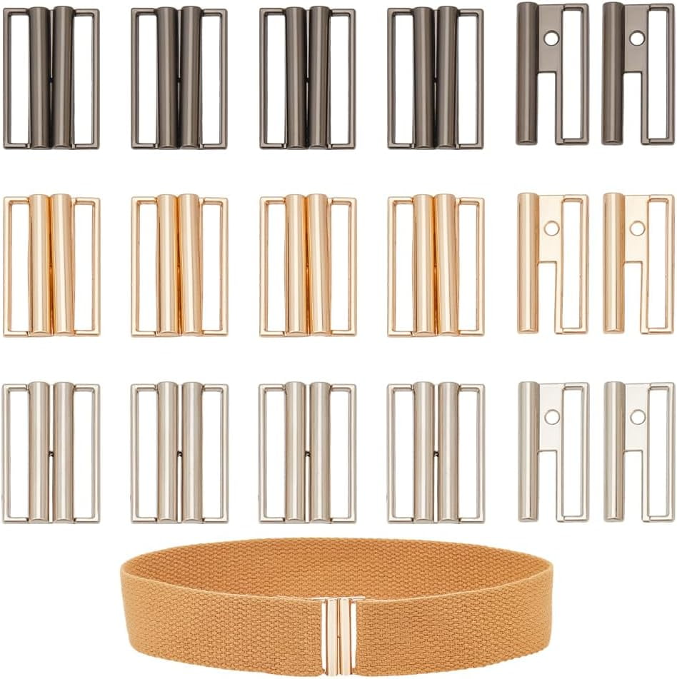 15 Pcs Interlocking Metal Buckle 3 Colors Belt Buckle Clasps Metal ...