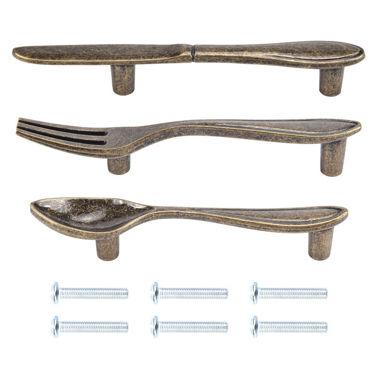 15 Pcs Knife Spoon Fork Kitchen Cabinet Closet Drawer Pull Handles ...