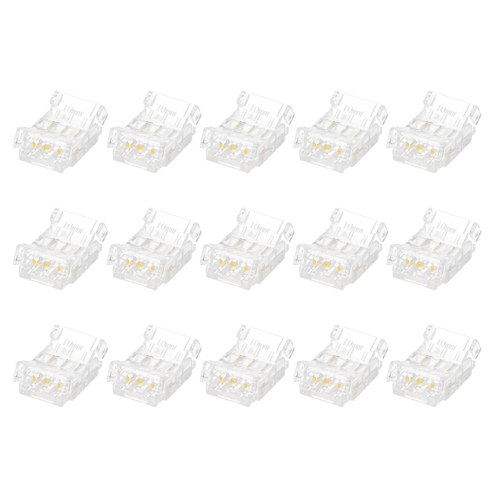15 Pcs LED Strip Connector 3 Pin 10mm LED Connectors for Strip Lights ...