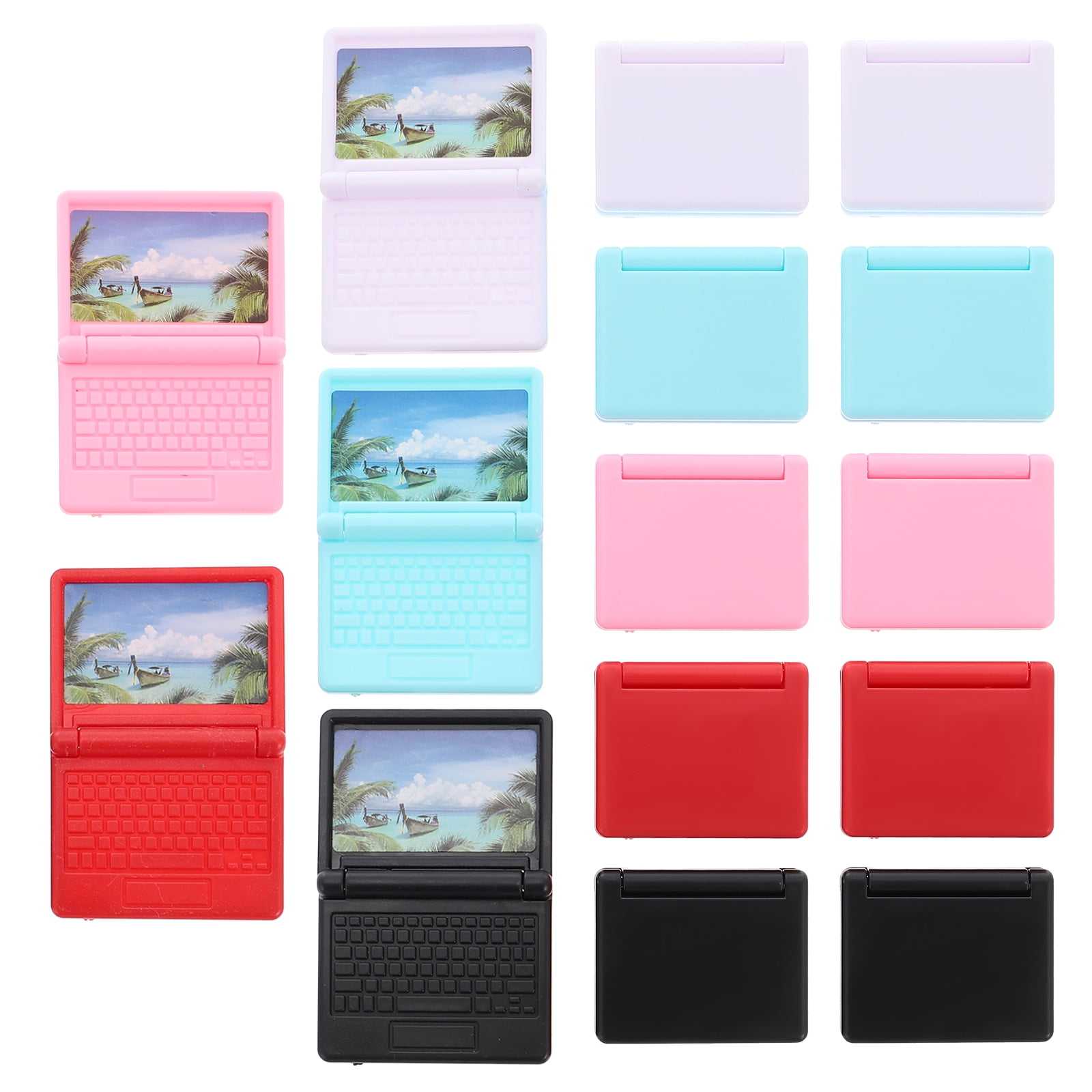 15 Pcs Laptop Computer Toys Miniature Laptop Model Doll Doll Computer ...