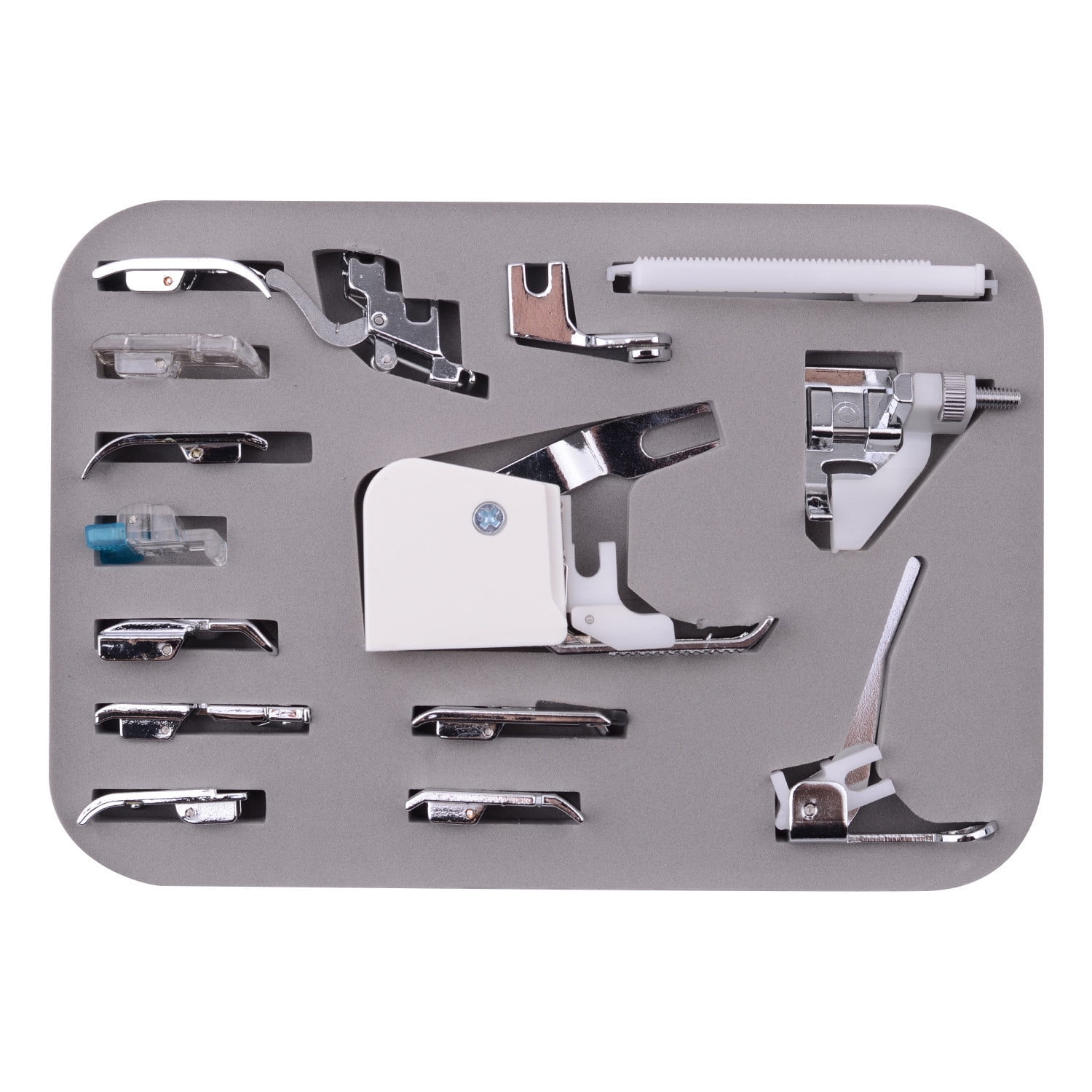 15 Pcs Low Shank Sewing Machine Presser Foot Kit with Snap On Adapter ...