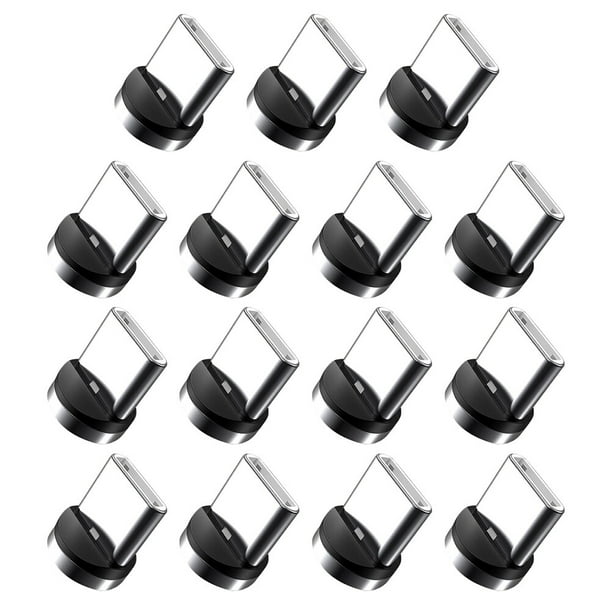 15 Pcs Magnetic Charging Cable Chargers Adapter Rotating Phone Tip USB ...