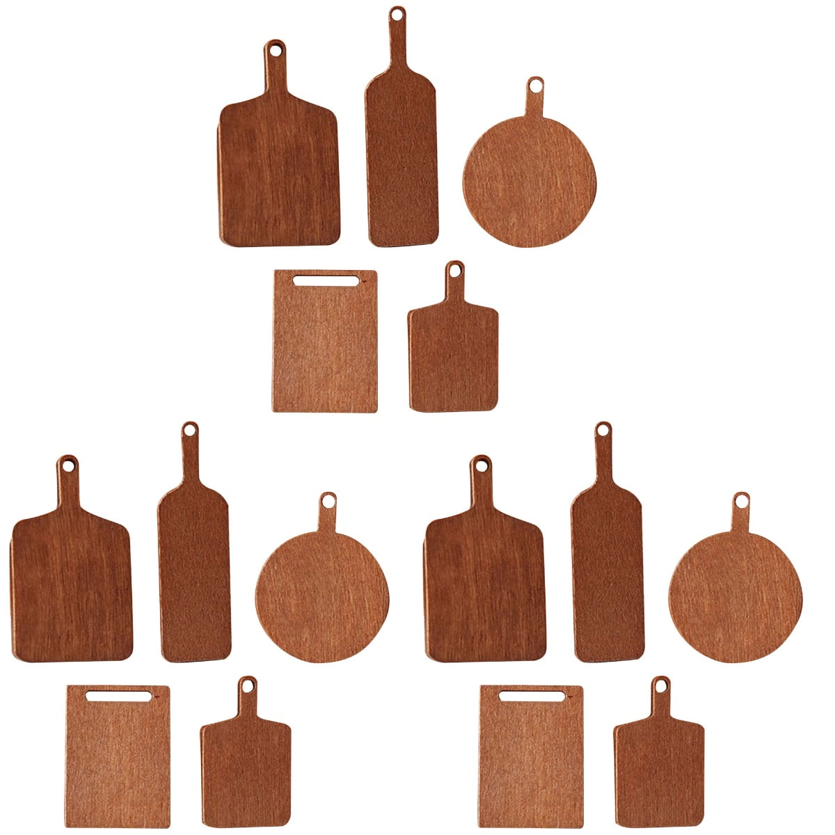 15 Pcs Mini Chopping Board Wooden Miniature Cutting Fridge Accessories ...