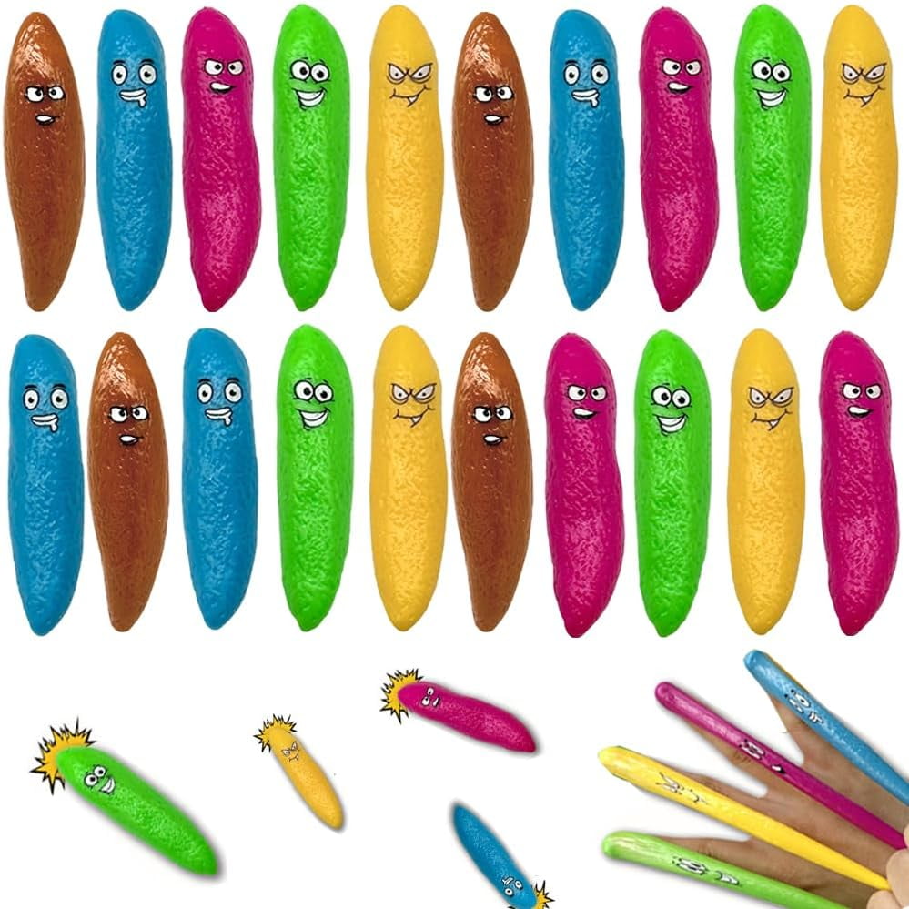 15 Pcs Mini Finger Slingshot Novelty Toys Fake Poop Toy, Stretchy Funny ...