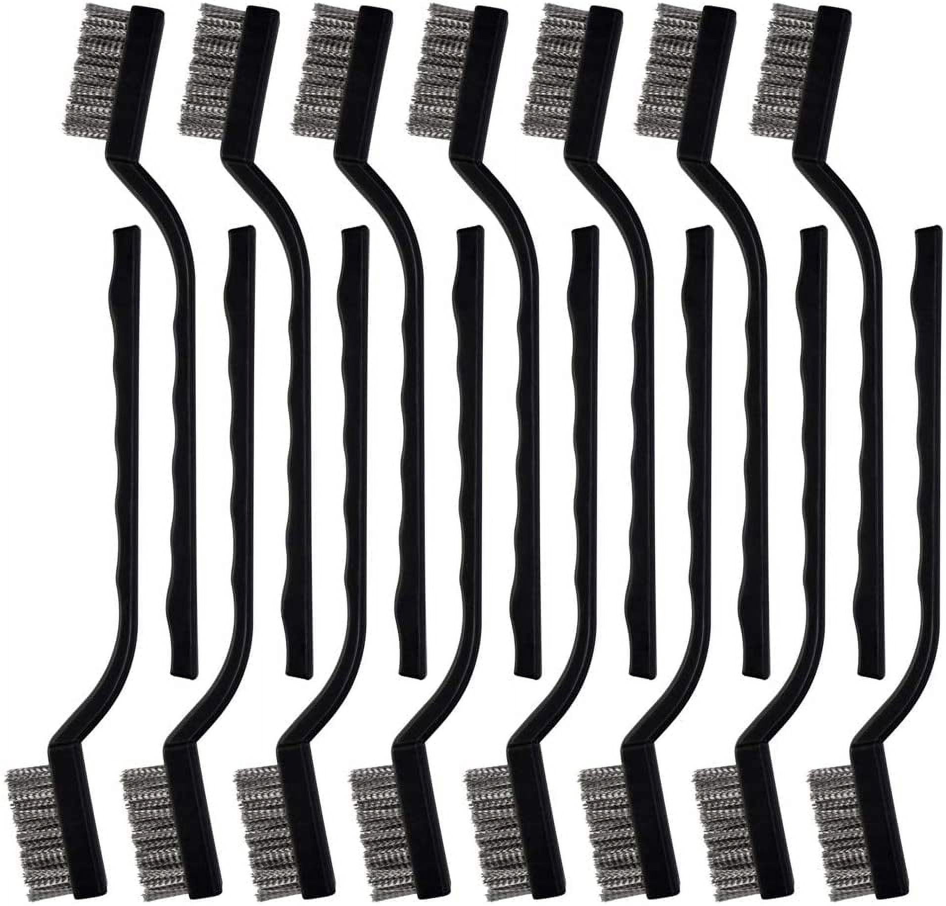 15 Pcs Mini Stainless Steel Wire Brush Set for Cleaning Welding Slag ...