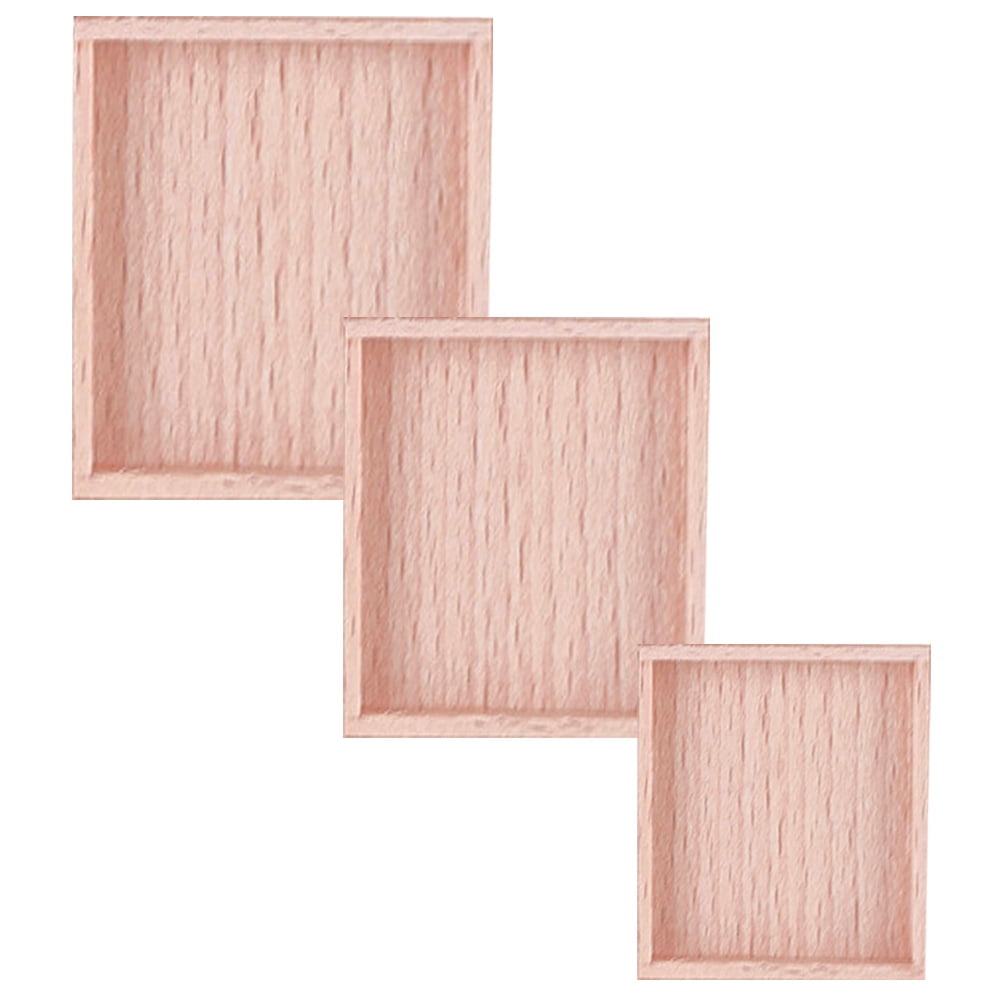 15 Pcs Mini Wood Pallet Little Girl Toys Doll House Miniature Trays ...