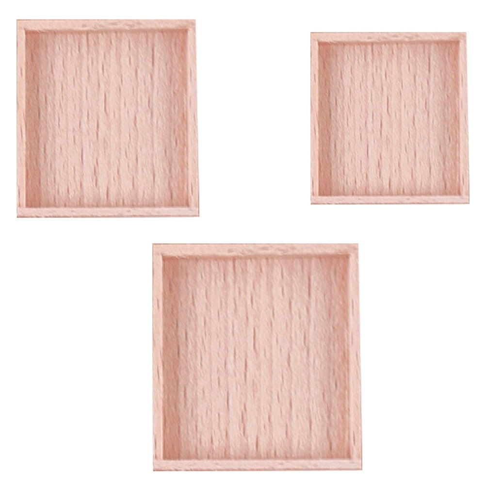 15 Pcs Mini Wood Pallet Ornament Miniature Serving Trays Mini Service ...
