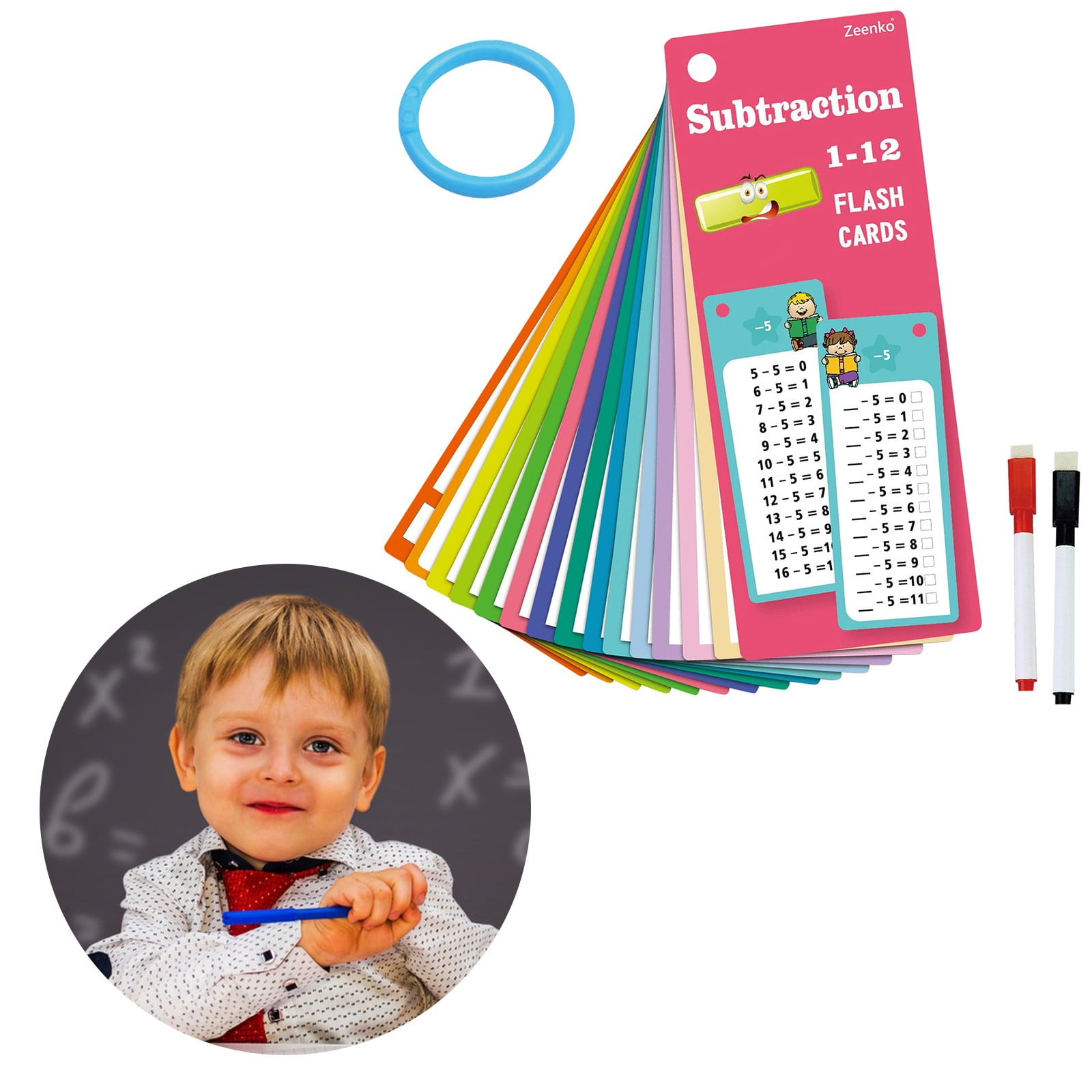 15 Pcs Multiplication Flashcards 0-12 Times Table Flash Cards with 2 ...