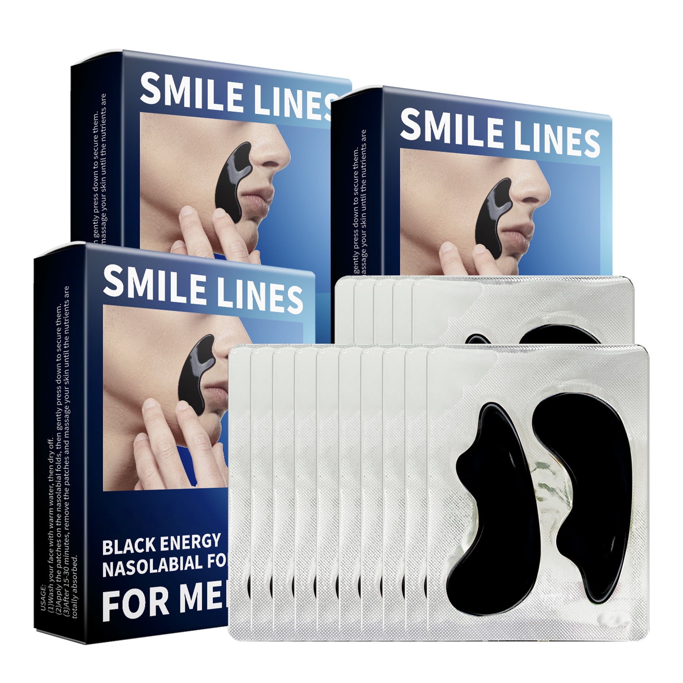 15 Pcs Nasolabial Folds Patches, Collagen Smile Line Patches, Fine ...