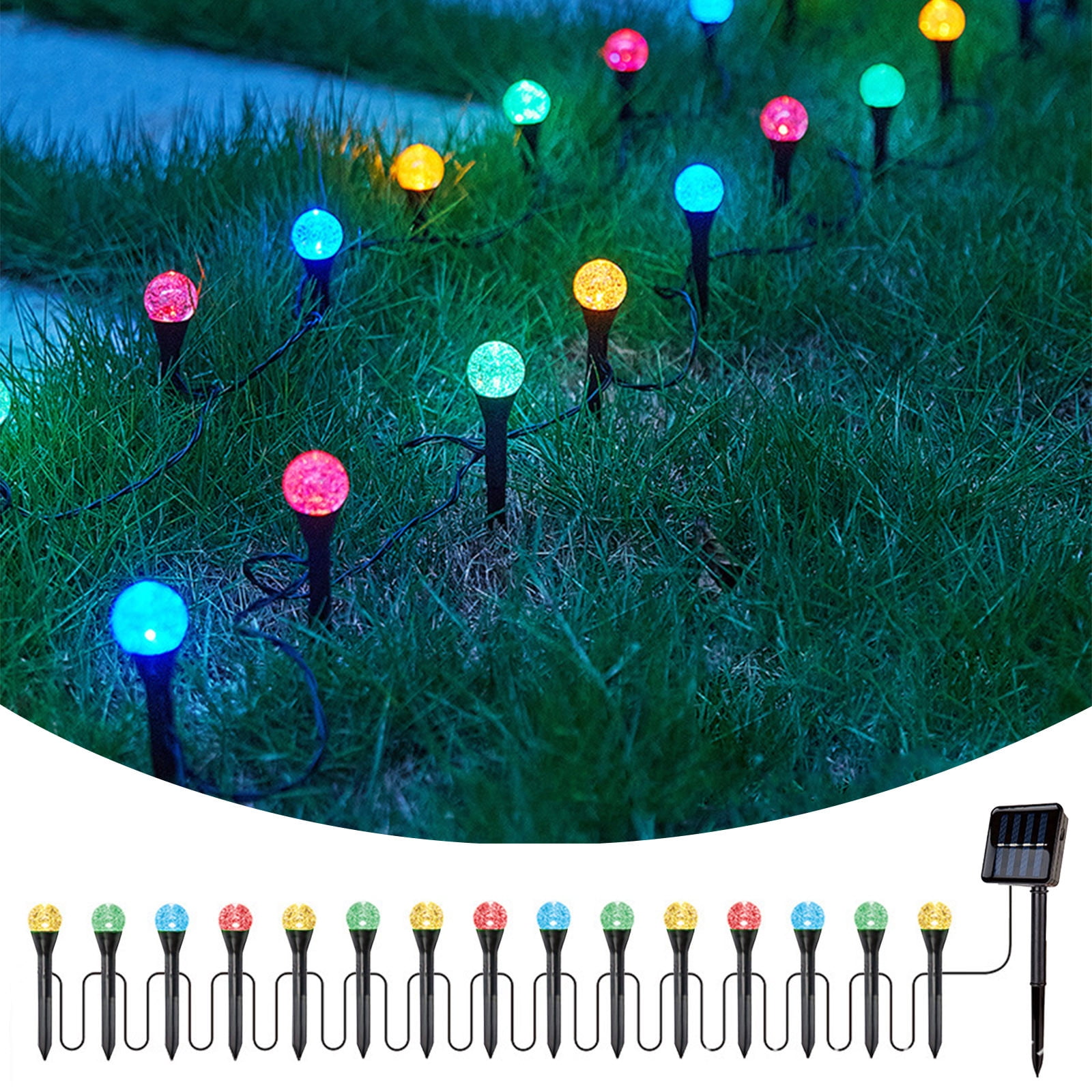 15 Pcs Outdoor Solar Ground Lights, LED Rechargeable Battery-Powered ...