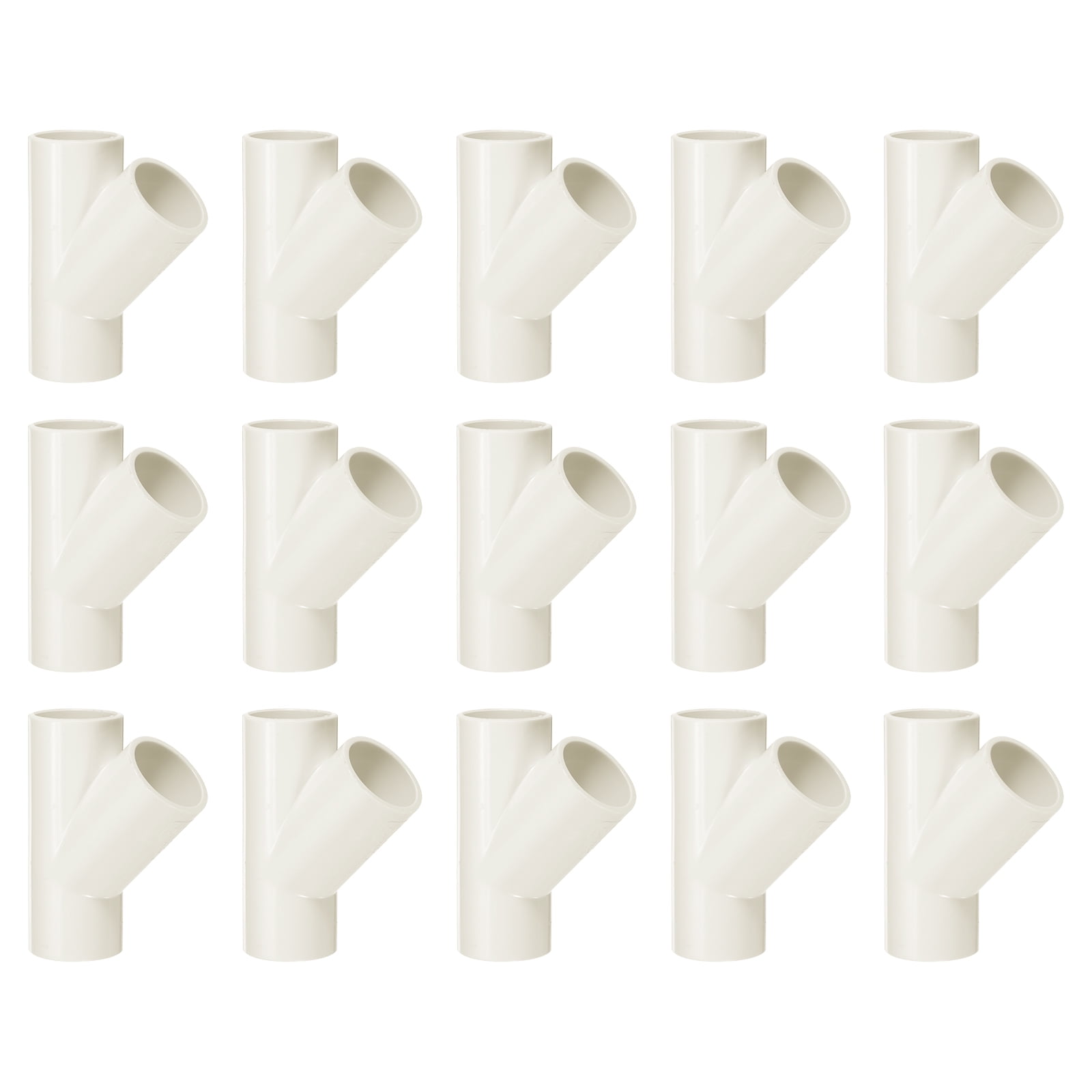 15 Pcs PVC Fitting, 3 Way 45 Degree PVC Fitting 25mm PVC Connectors PVC ...
