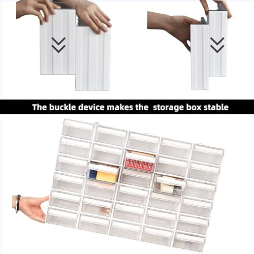 15 Pcs Plastic stackable storage drawers,Small parts storage organizer ...