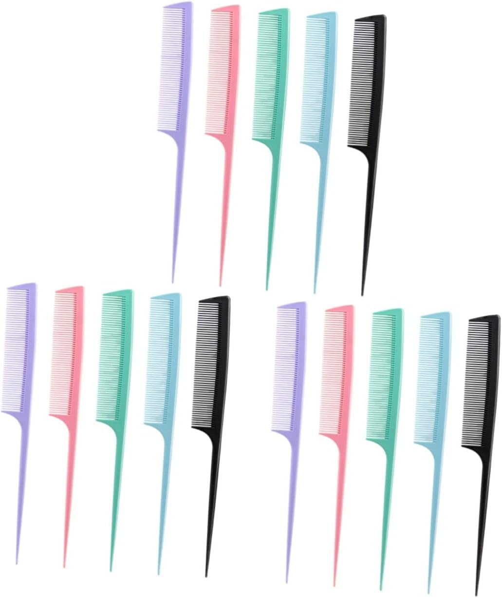 15 Pcs Pointed Tail Comb Hair Comb for Men Hair Teasing Comb Men Hair ...