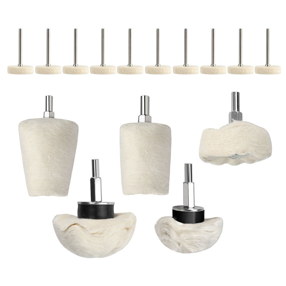 15 Pcs Polishing Buffing Pads Kit Cloth Wheel Wool Wheel for Car ...