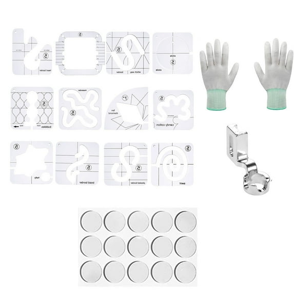 15 Pcs Quilting Stencil Quilting Ruler Frees Motion Quilting Template ...