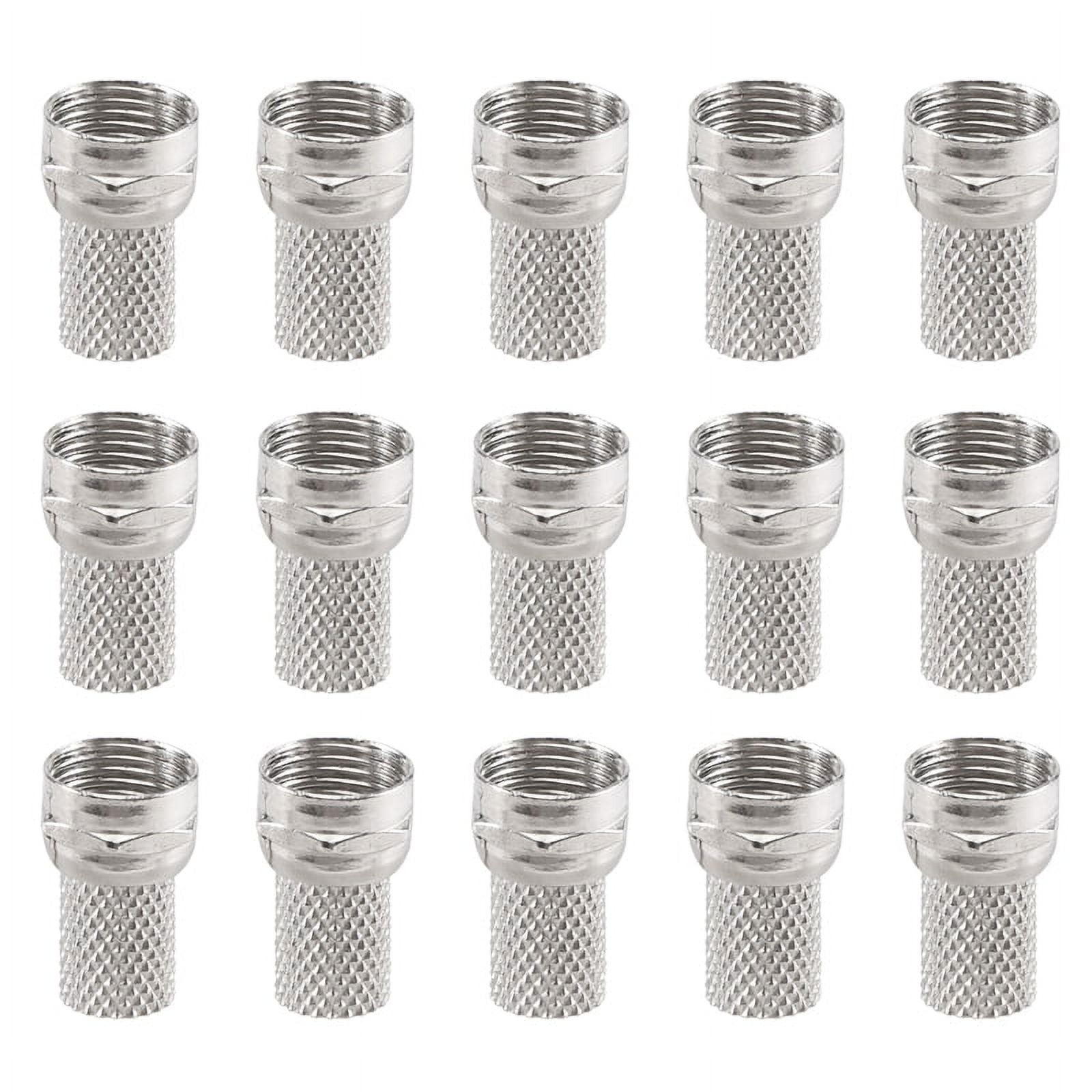 15 Pcs RG6 F-Type Twist-On Coax Coaxial Cable Connector Male for CCTV ...