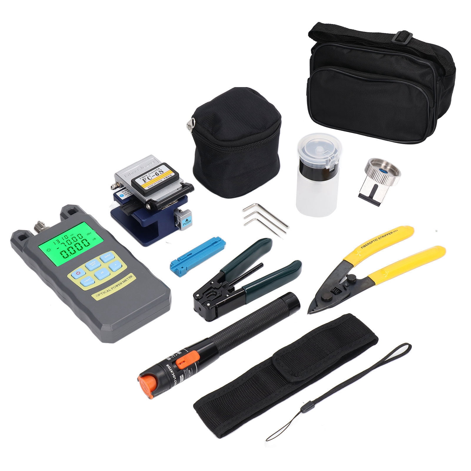 15 Pcs Set Optical Fiber Tool Kit, 3 In 1 Fixture Optical Fiber Cleaver ...