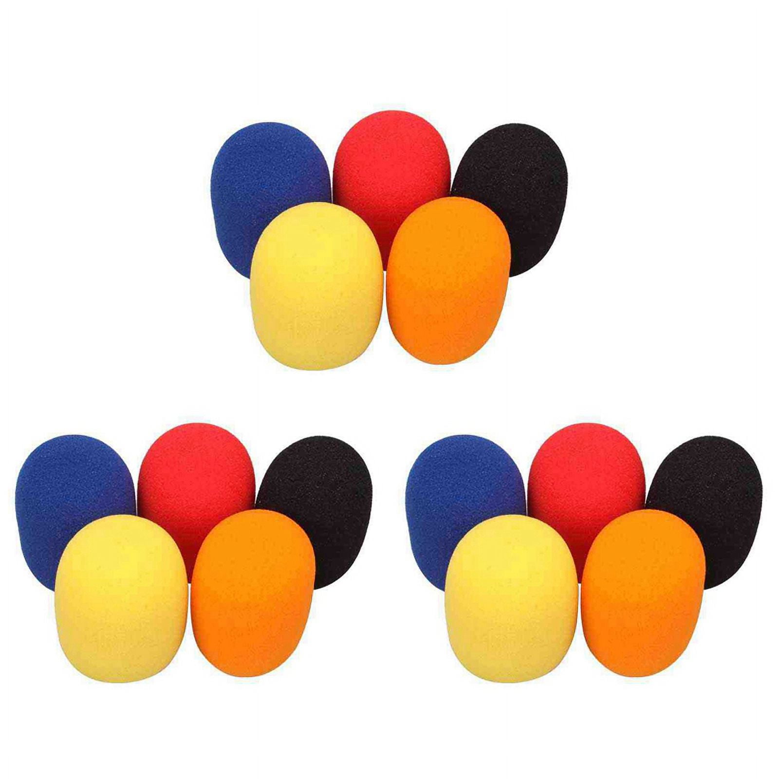 15 Pcs Solid Color Non-Disposable Microphone Dust Cover Thickened ...