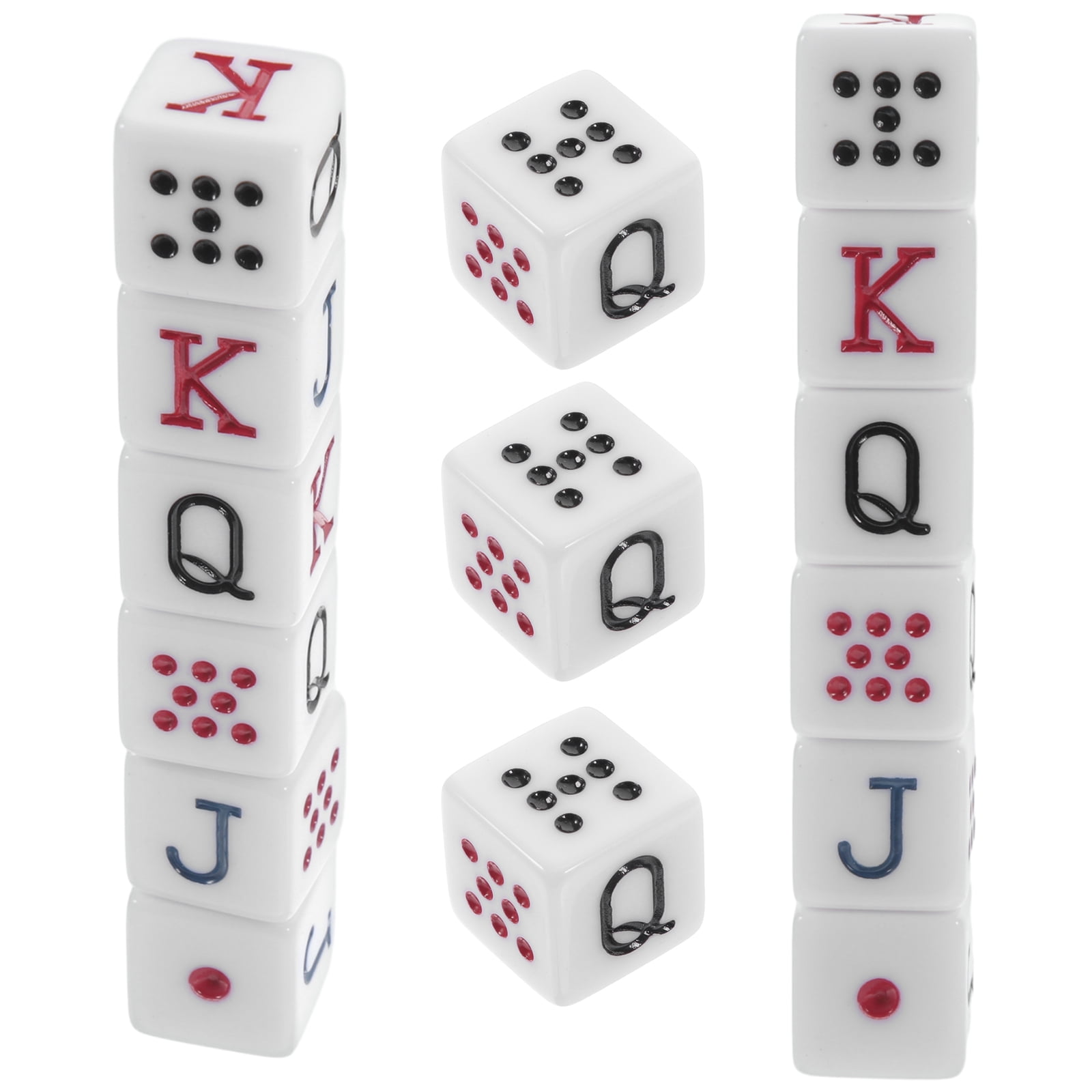 GOOHOCHY 15pcs Liars Dice Prop Poker Game Letter Dices Party Game Props ...