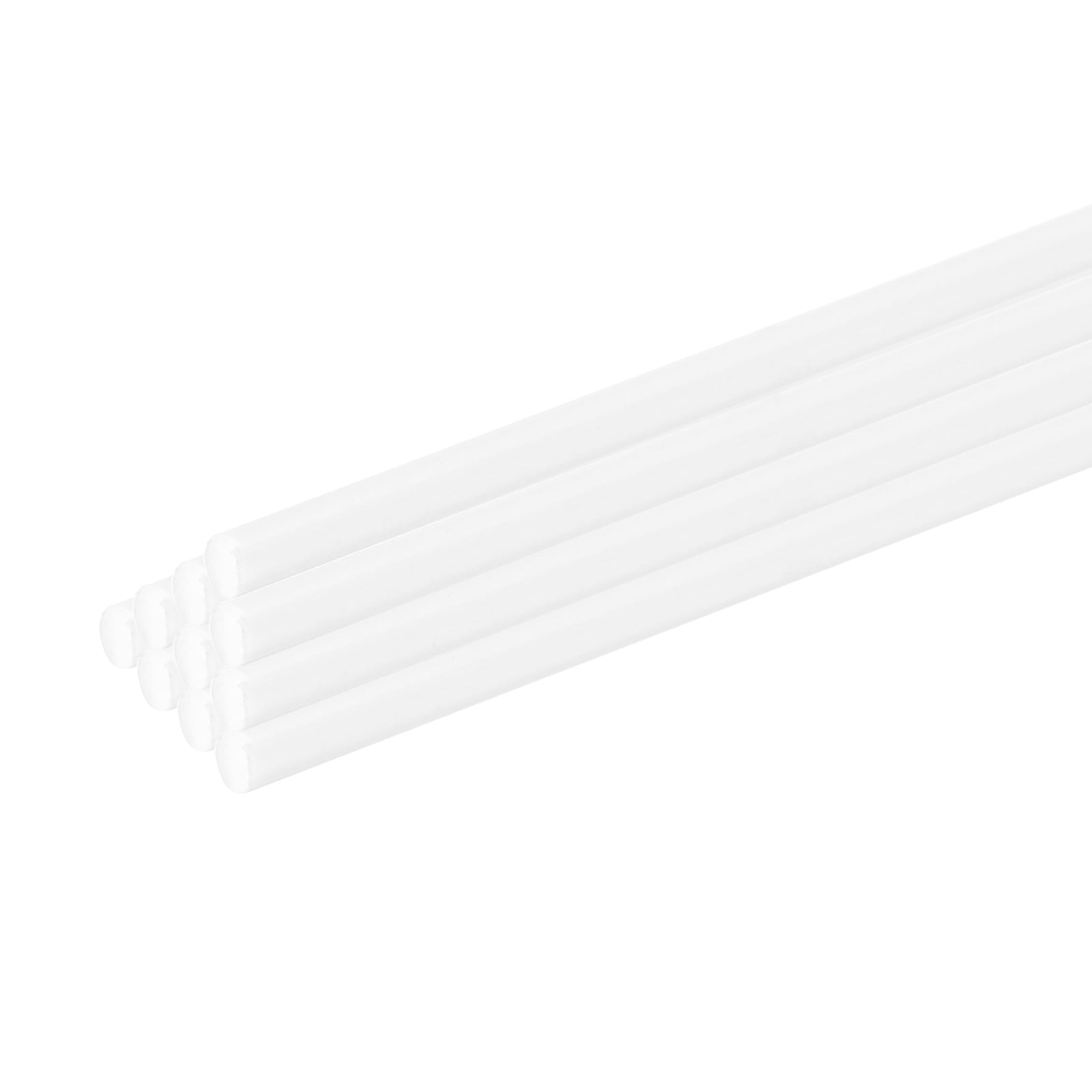 15 Pcs White Plastic Rods 0.8 x 250mm ABS Styrene Round Stick Round ...