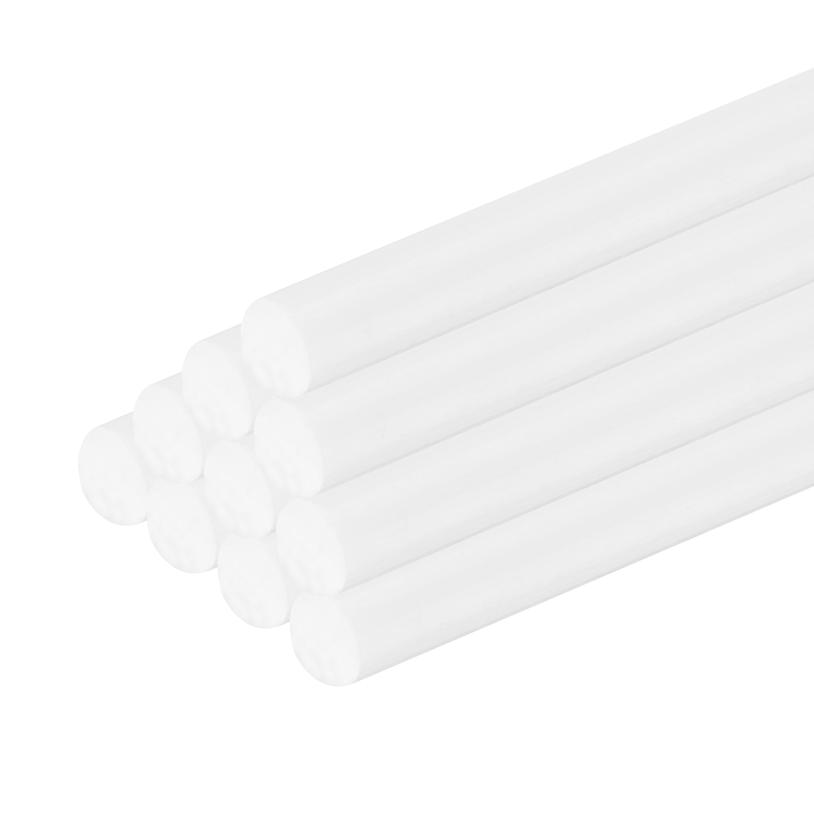 15 Pcs White Plastic Rods 4 x 250mm ABS Styrene Round Stick Round Solid ...
