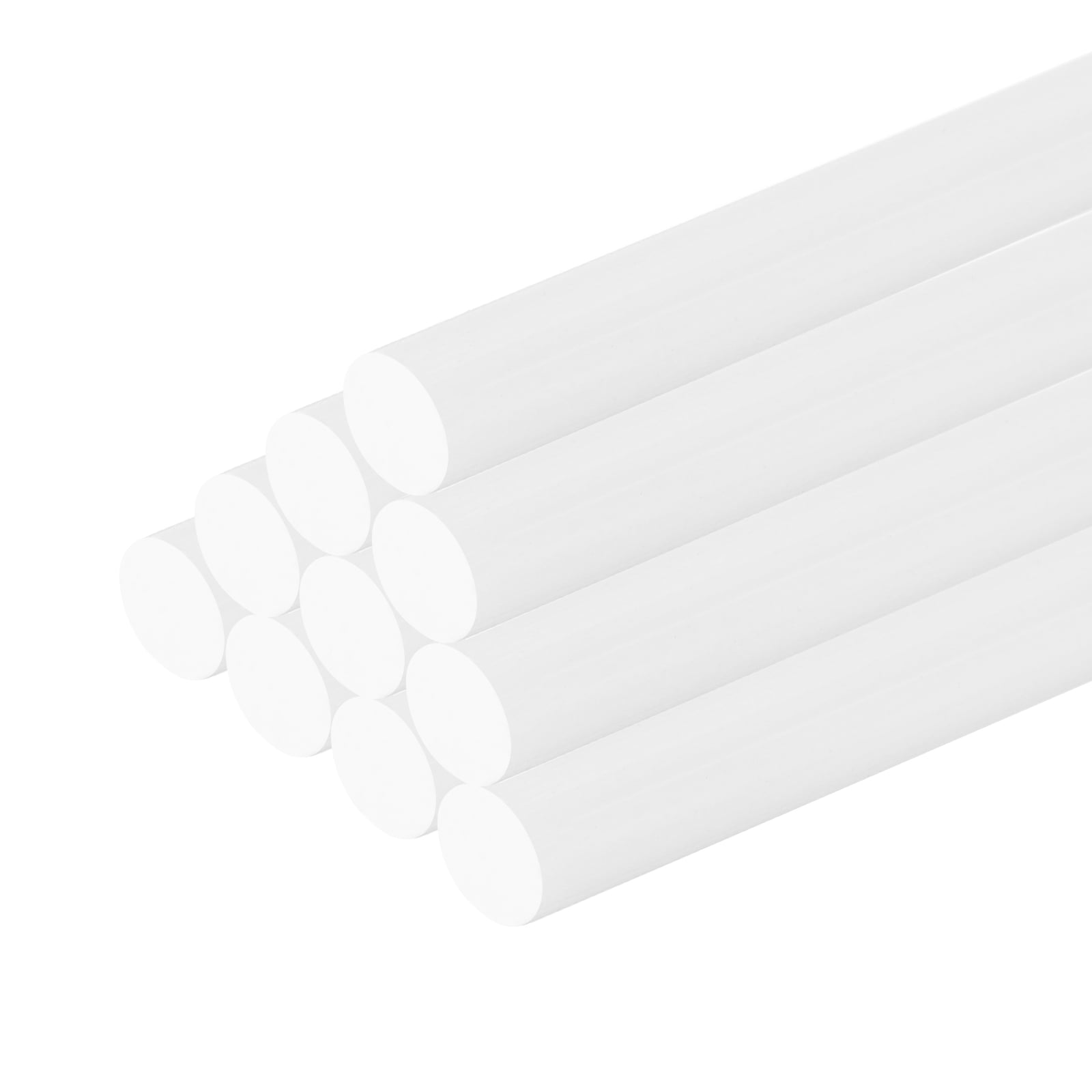 15 Pcs White Plastic Rods 6 x 250mm ABS Styrene Round Stick Round Solid ...