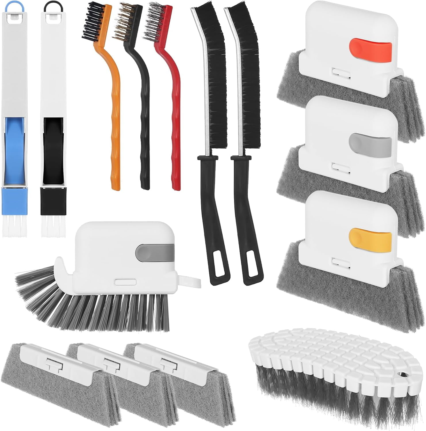 15 Pcs Window Groove Cleaning Brush Tool, Door Window Track Cleaner ...
