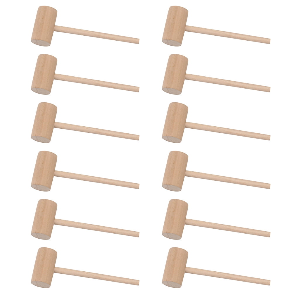 15 Pcs Wood Lobster Mallets Cake Hammer Crab Mallets Steak Mallet ...
