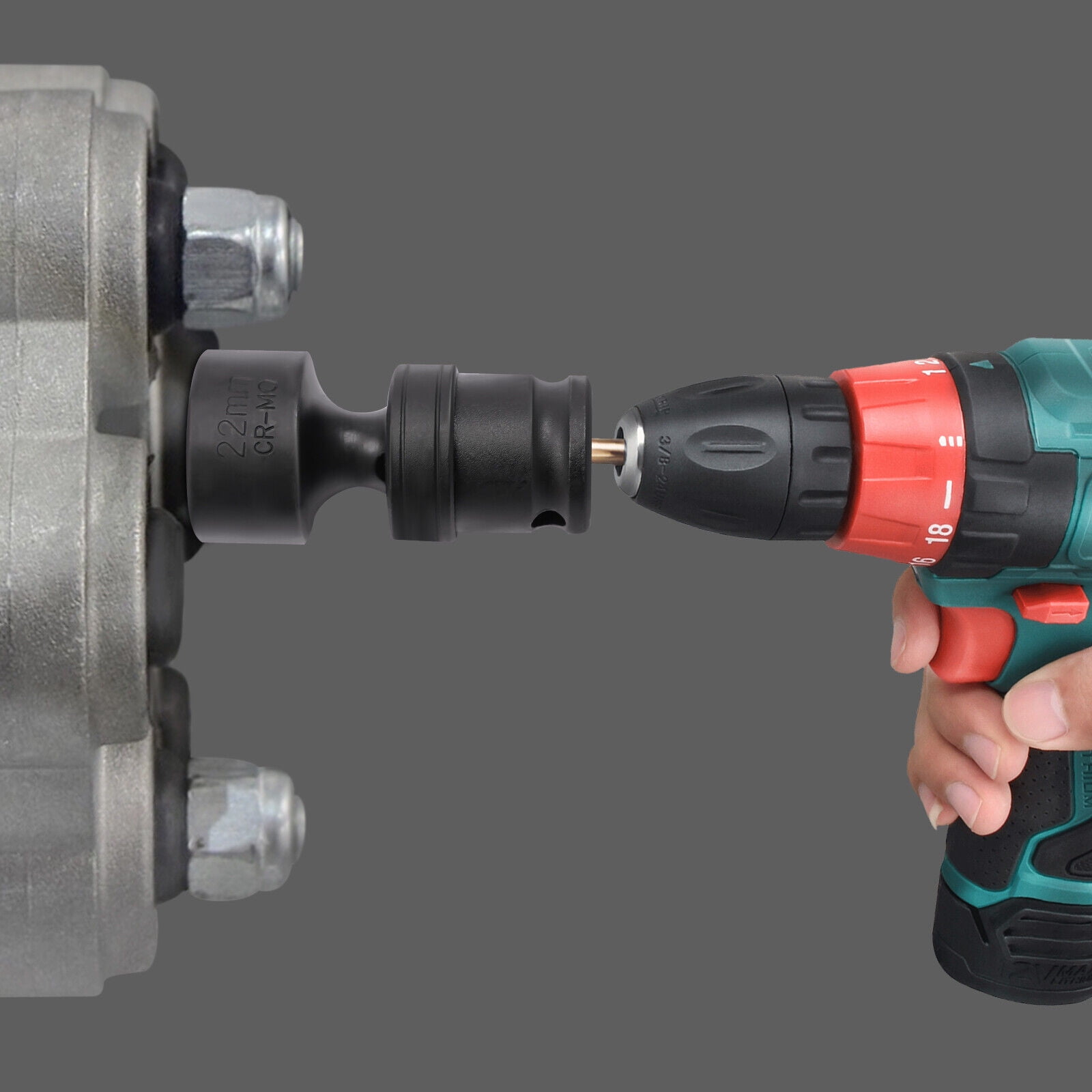 15-Piece 3/8" Socket Set, Modern 15 Pieces Universal Joint Socket Set ...