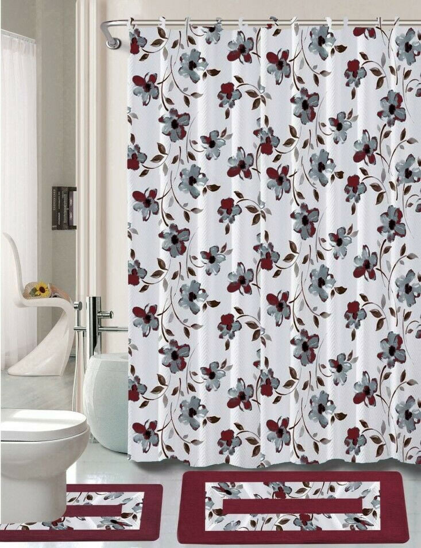 Ashley Bath in a Bag Bathroom Decor Non Slip Printed Polyester Shower ...