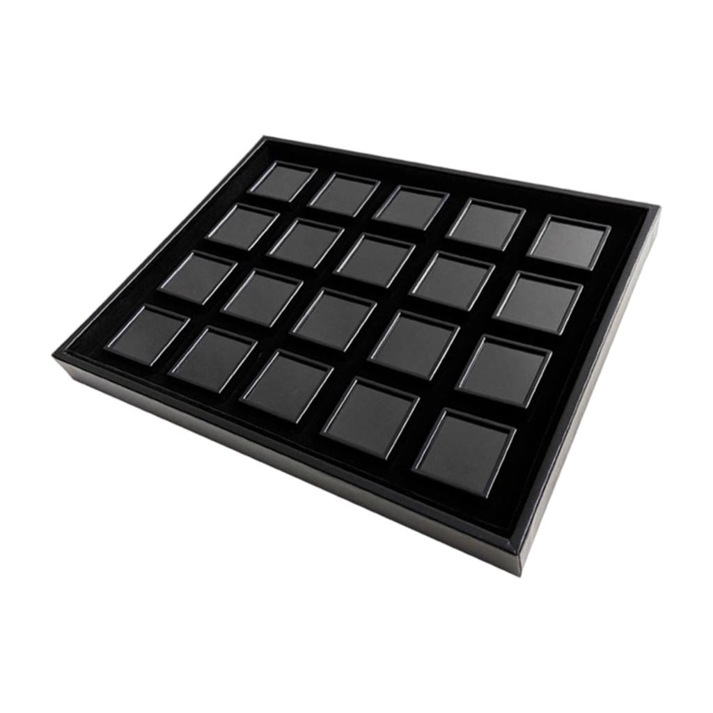 Lerpwige Pack Of 15 3Cm Square Plastic Jewelry Storage Boxes With Clear ...