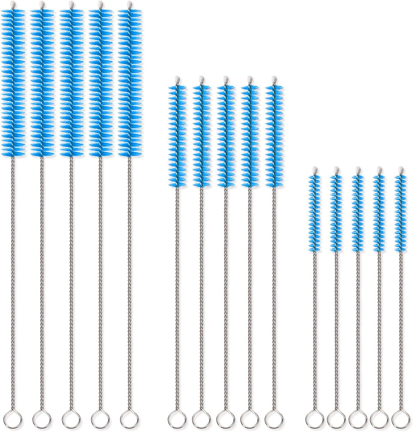 15-Piece Extra Long Straw Cleaner Set, Versatile Nylon Straw Cleaning ...