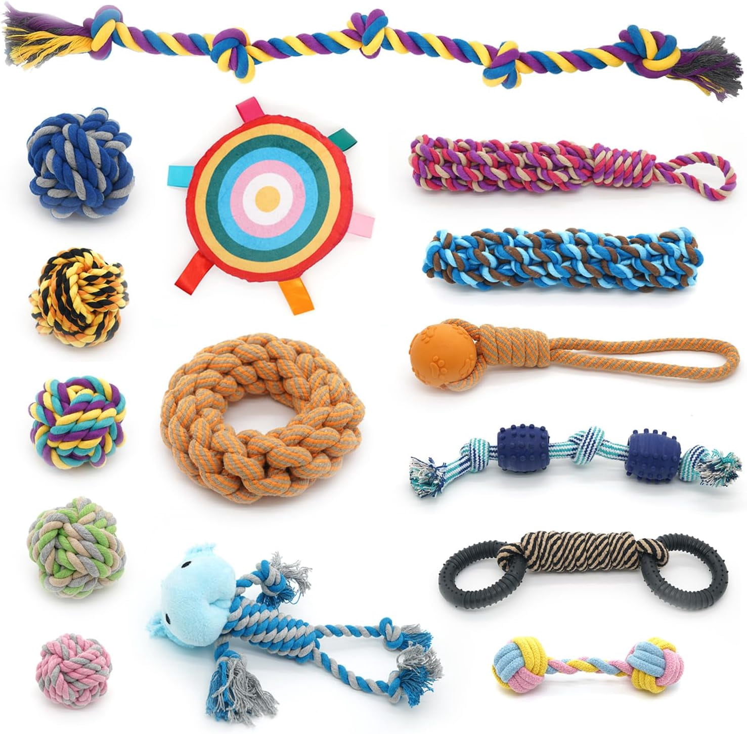 15-Piece Heavy Duty Dog Rope Toys for Large Aggressive Chewers ...