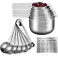 15-Piece Heavy-Duty Stainless Steel Measuring Cups and Spoons Set – 7 ...