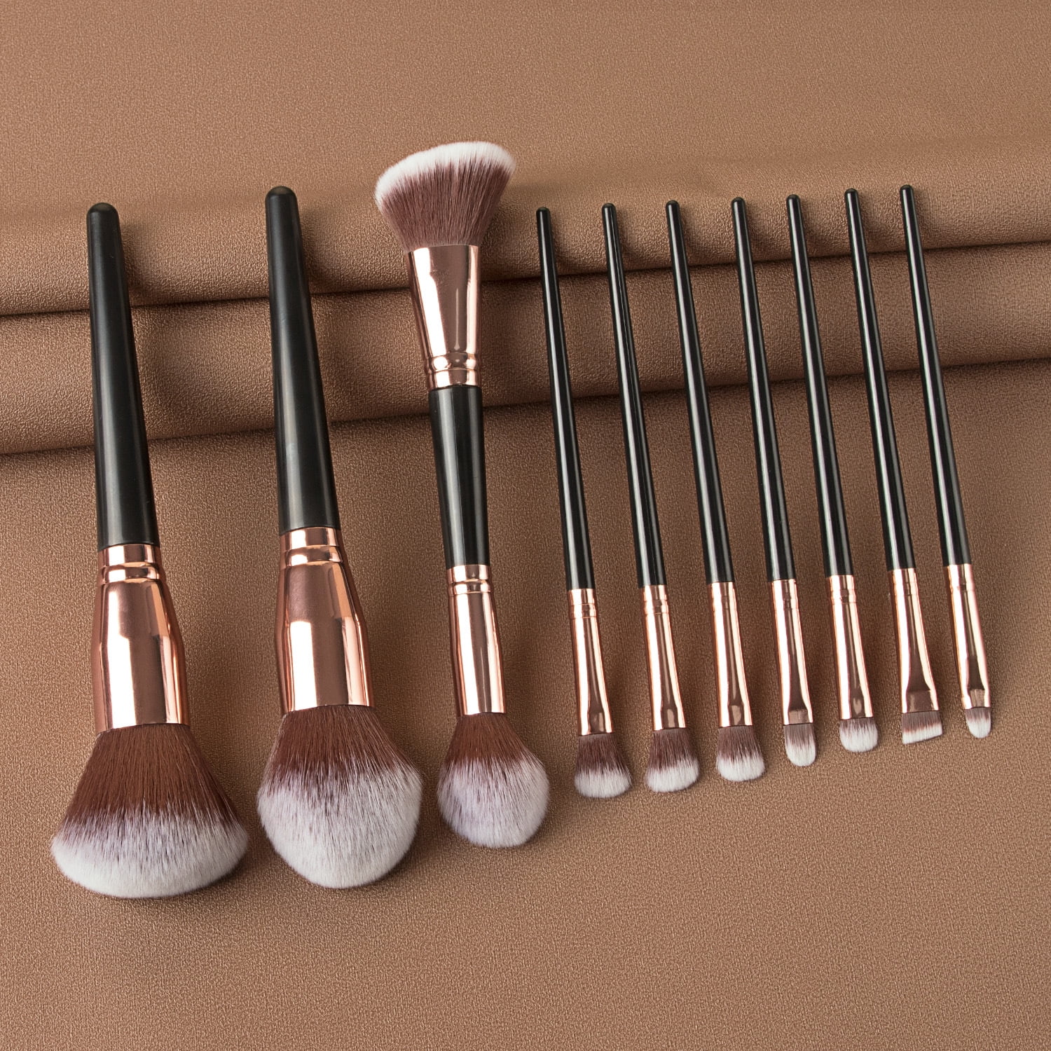 15-Piece Makeup Brush Set for Face, Eyes, Eyelashes, Eyeshadow ...