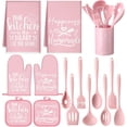 15 Piece Set Pink Kitchen Accessories, Farmhouse Dish Towel Pot Holder ...