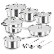 Cooks Standard 10-Piece Stainless Steel Cookware Set, Silver ...
