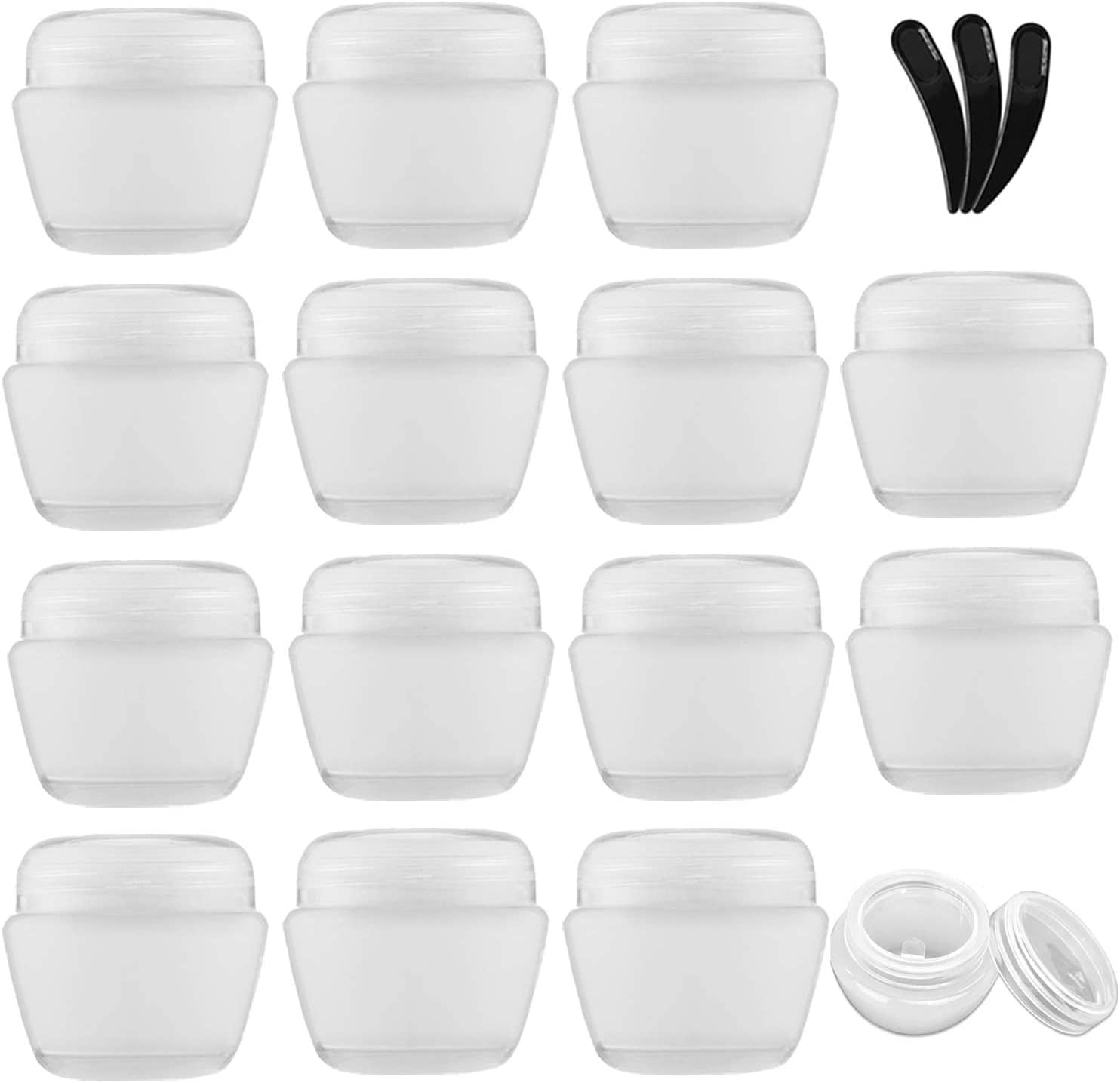 15 Pieces 30ml / 30g Empty Clear Cosmetic Sample Container with 3Pcs ...