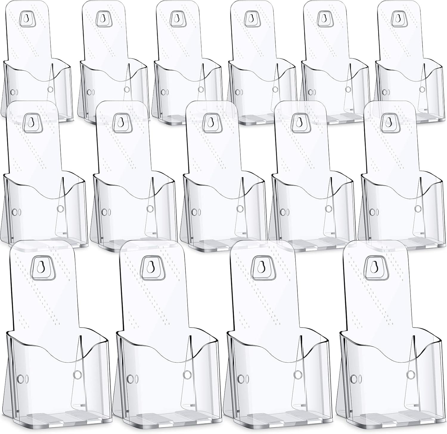 15 Pieces Acrylic Brochure Holder Stand Clear Plastic Flyer Organizer ...