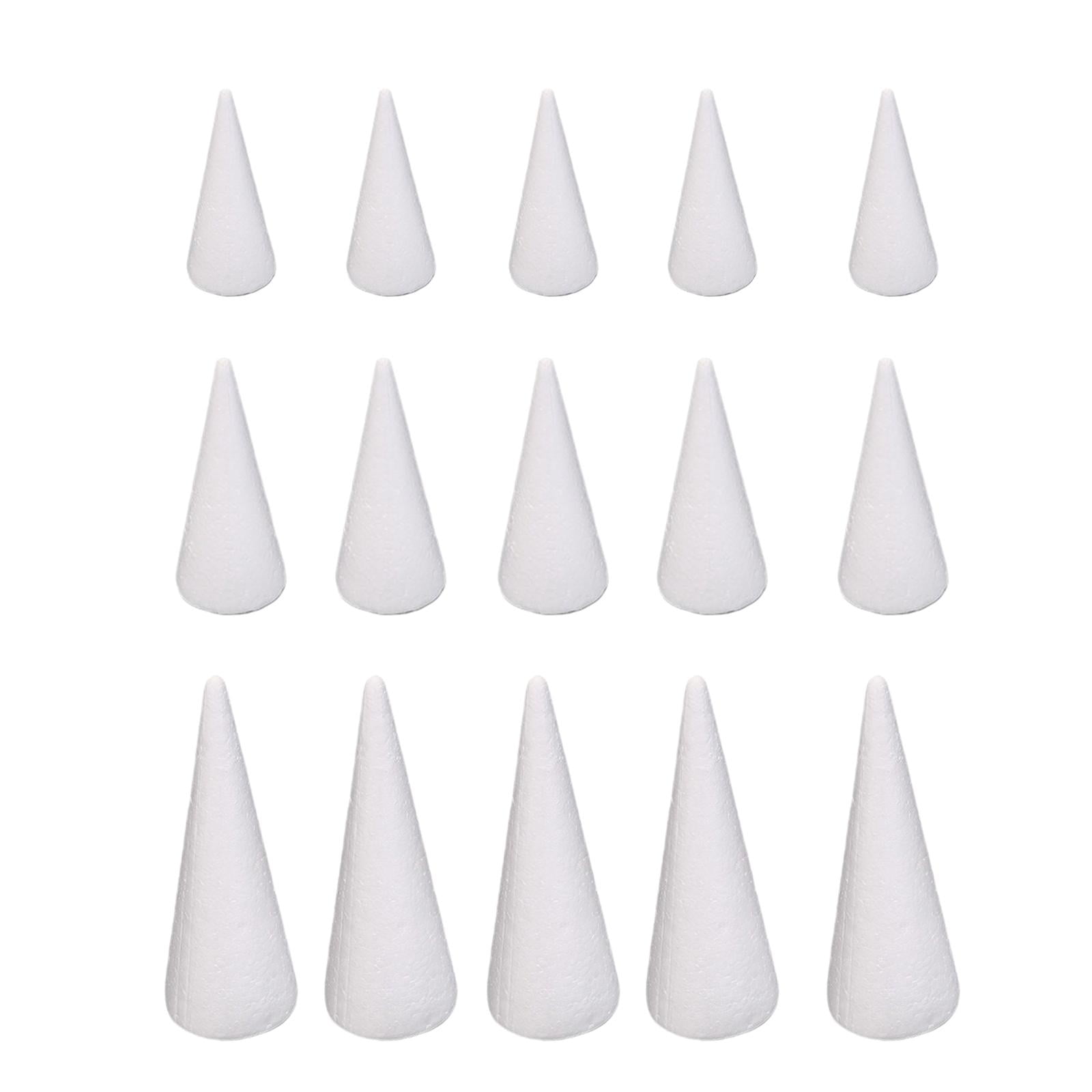 15 Pieces Foam Cones for Crafts Polystyrene Cones Foam Tree Cones for ...