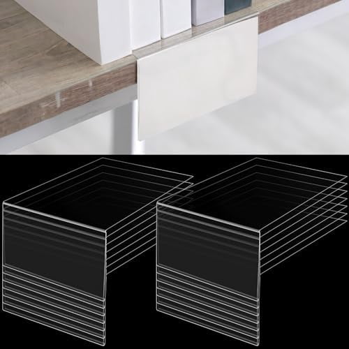 15 Pieces Moveable Shelf Label Holders Clear Shelves Tags Moveable ...