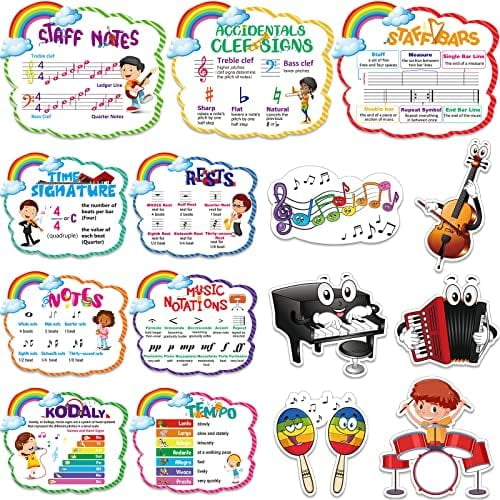 15 Pieces Music Posters for Classroom Musical Elements Bulletin Board ...