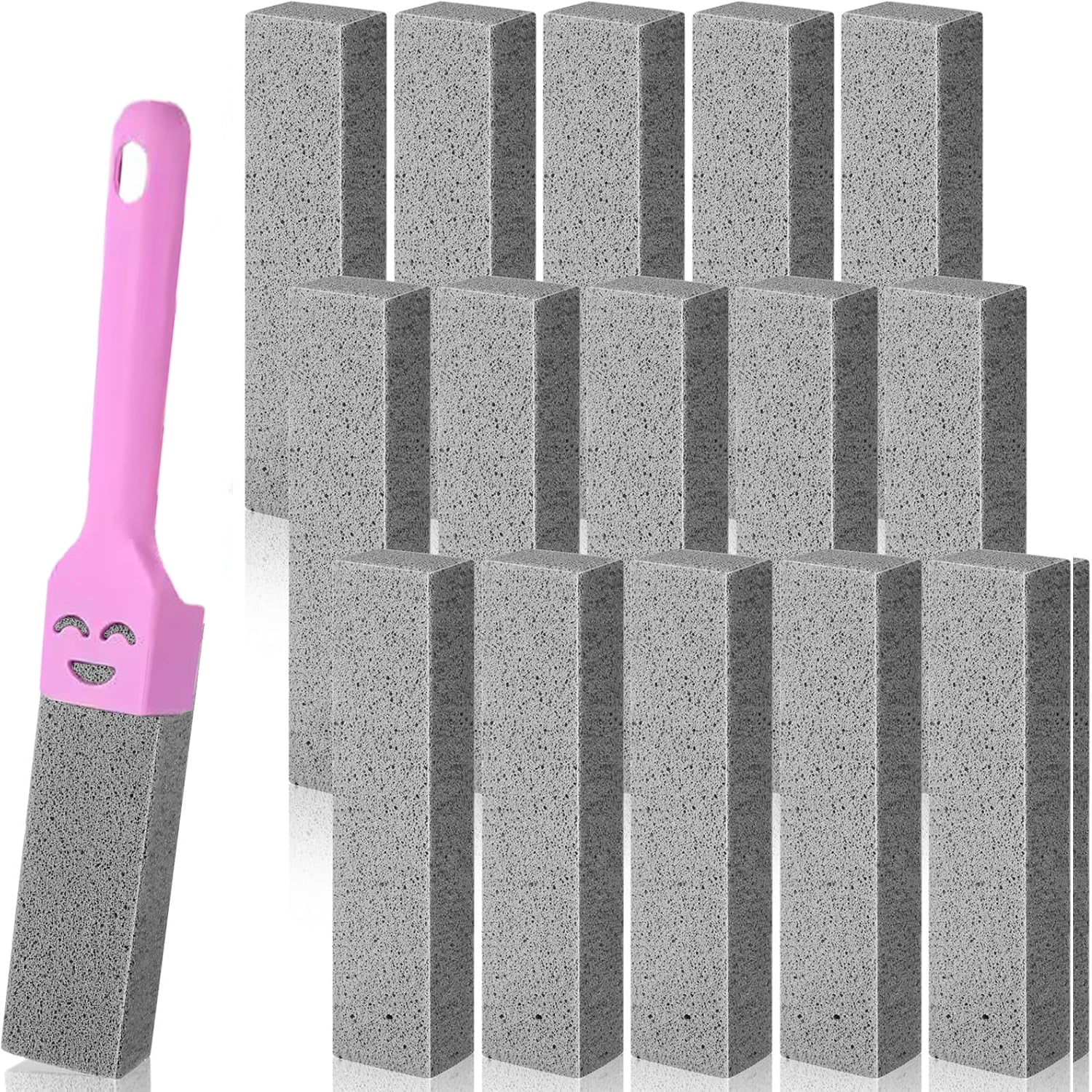 15 Pieces Pumice Stone ,Pumice Scouring Pad with Handle for Cleaning ...